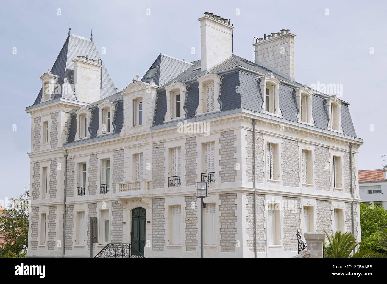 View of typical buildings in Biarritz, France Stock Photo - Alamy