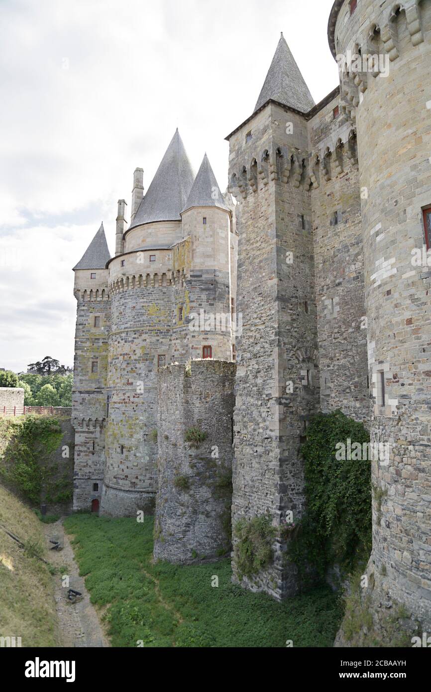 Medieval castle in the town of Vitre, France Stock Photo - Alamy