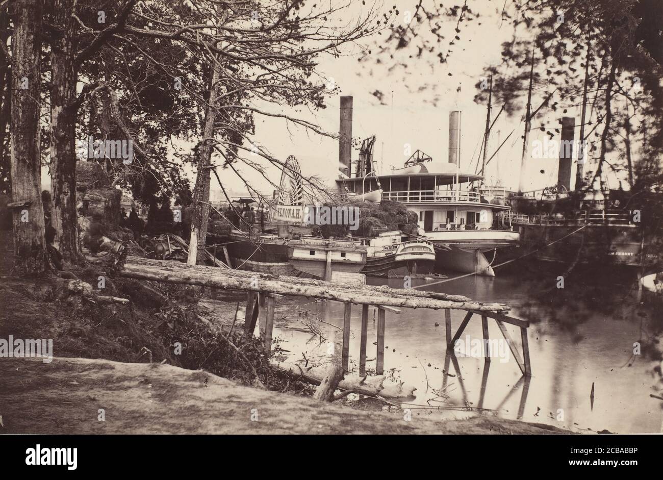 White House Landing, Pamunkey River, 1864 Stock Photo - Alamy