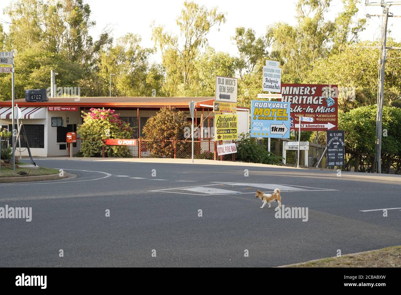 Rural town in the gem fields of Rubyvale, Queensland, Australia Stock ...
