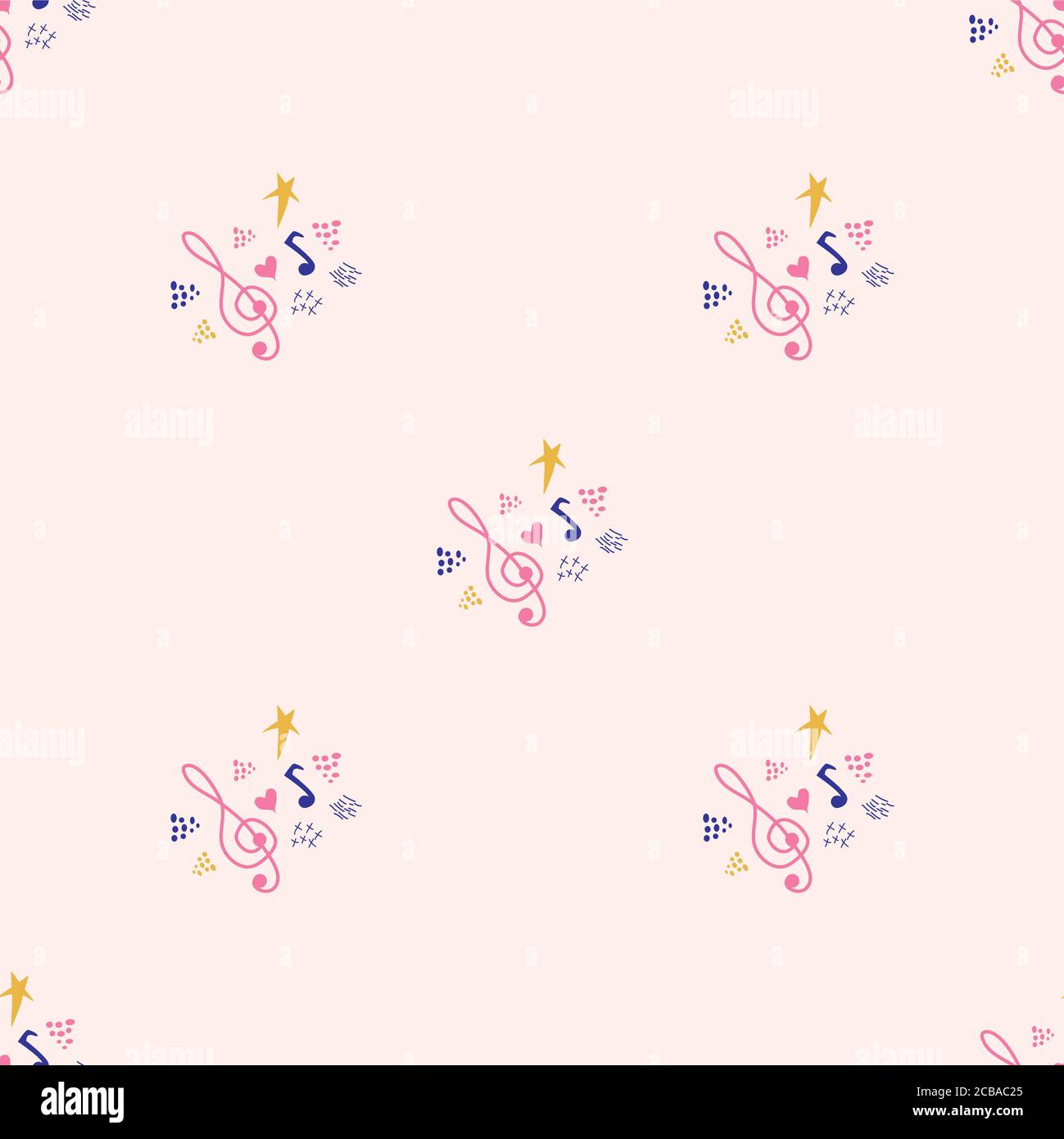 Abstract music notes seamless pattern background. musical melody ...