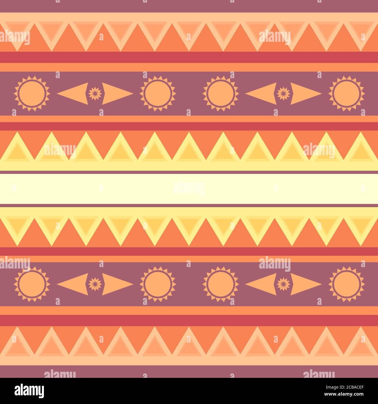 Seamless geometric ethnic texture with sun for your design Stock Vector ...