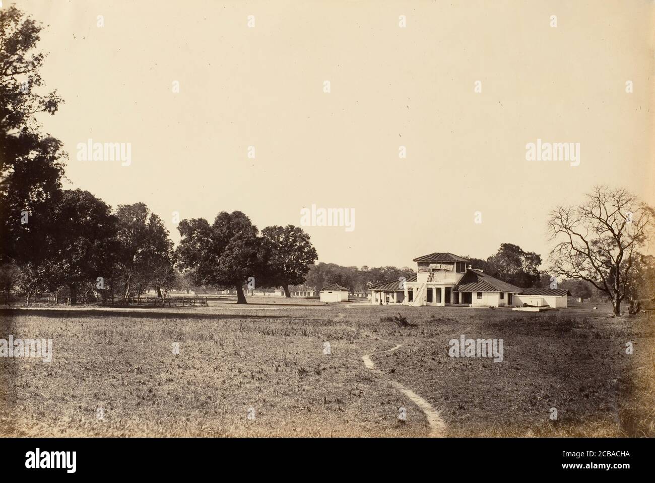 View of Bungalow and Grounds, 1850s Stock Photo - Alamy