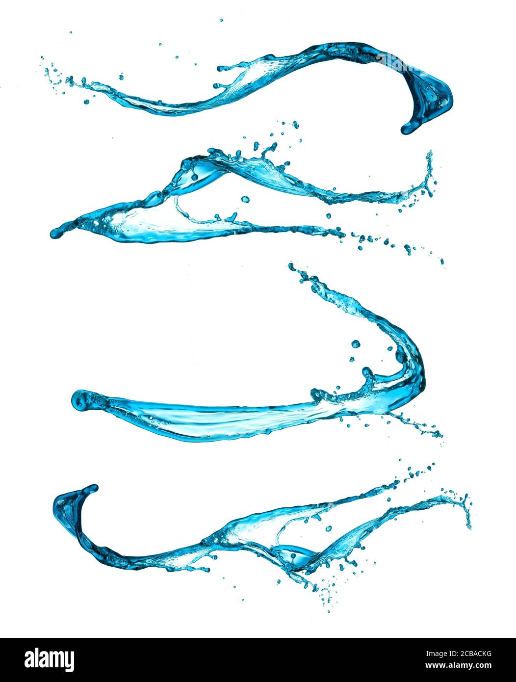 Water splash abstract shape isolated on white background. High ...