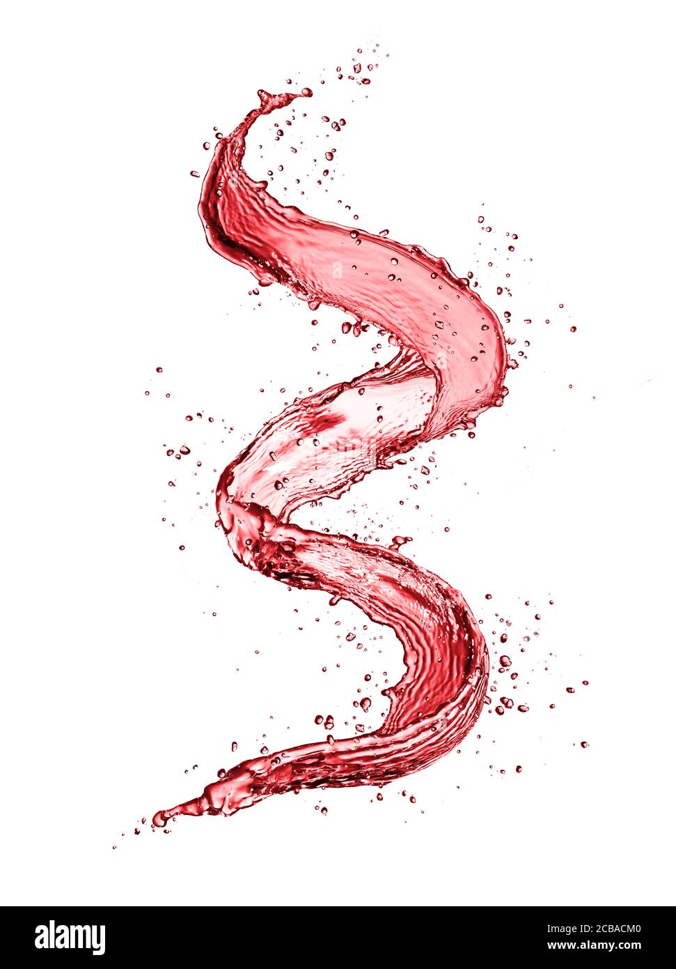 Red wine abstract splash shape isolated on white background. High ...