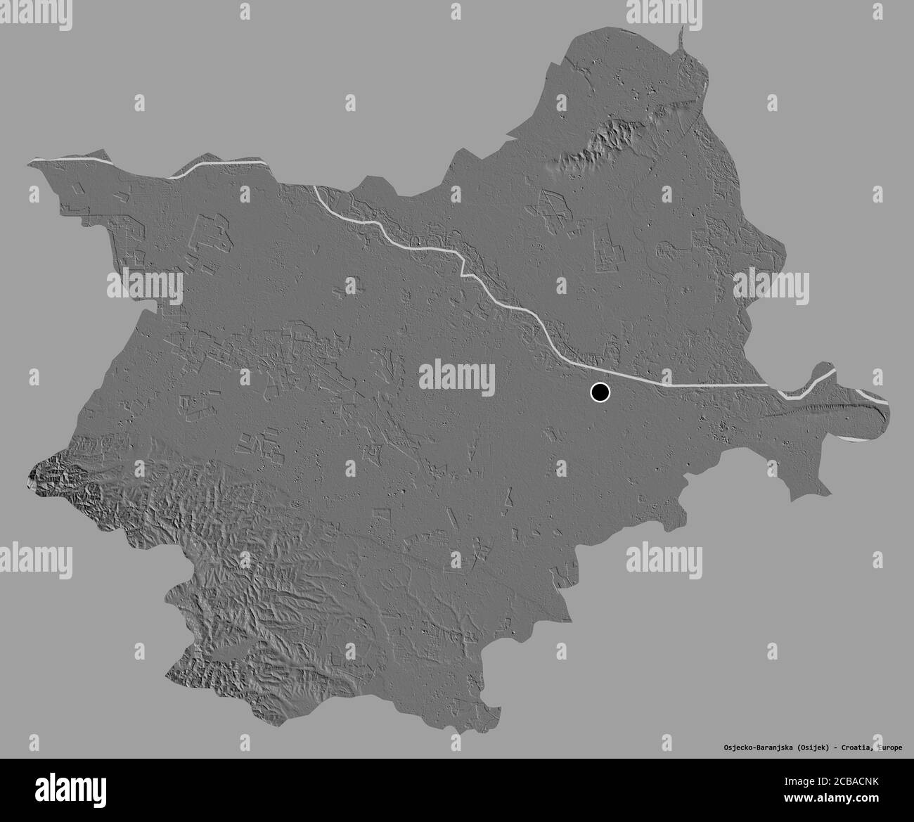 Osijek map hi-res stock photography and images - Alamy