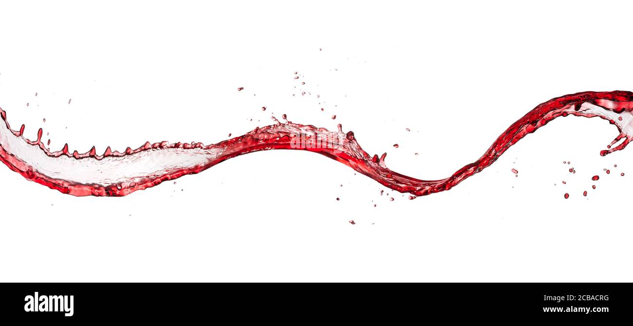 Red wine abstract splash shape isolated on white background. High ...