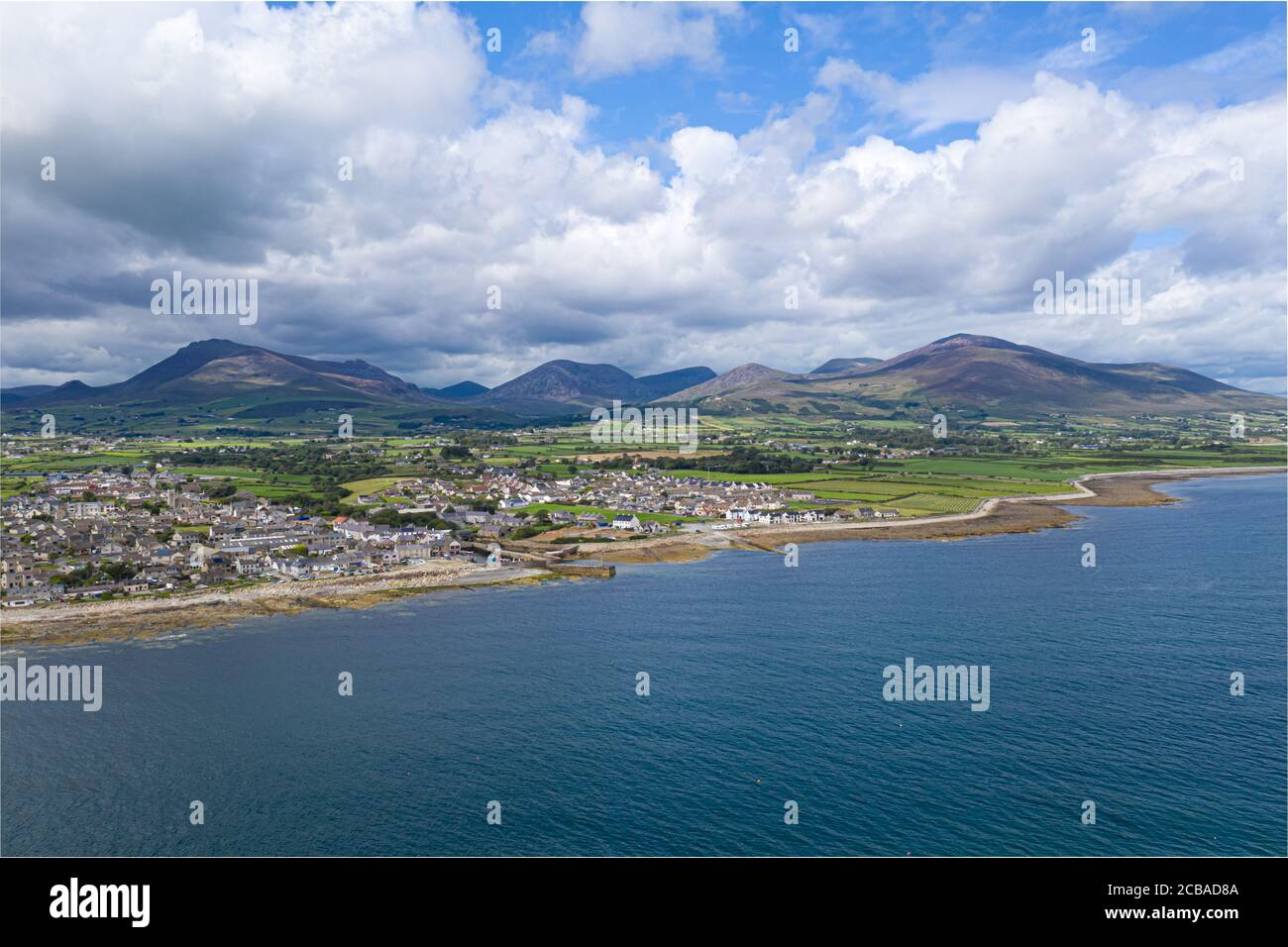 Annalong Harbour and mourne mountains Stock Photo - Alamy