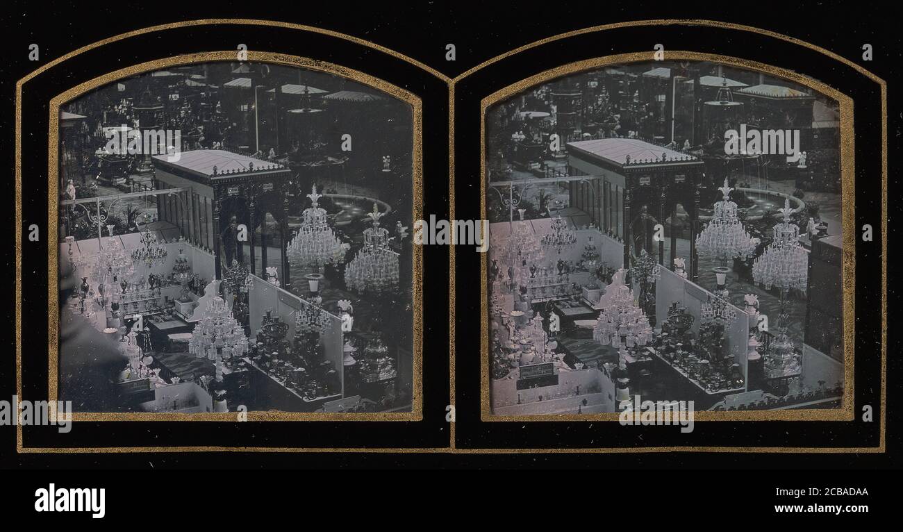 Stereograph, Universal Exposition of 1855, Interior, Paris, 1855 Stock ...