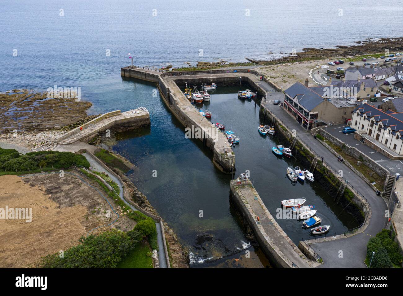 Annalong Harbour and mourne mountains Stock Photo - Alamy