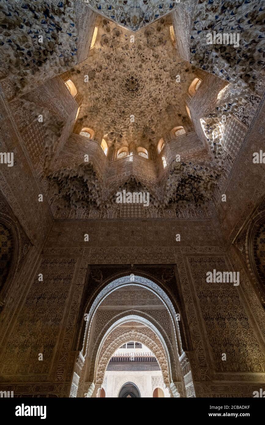 Ceiling of Alhambra Palace, Spain Stock Photo - Alamy