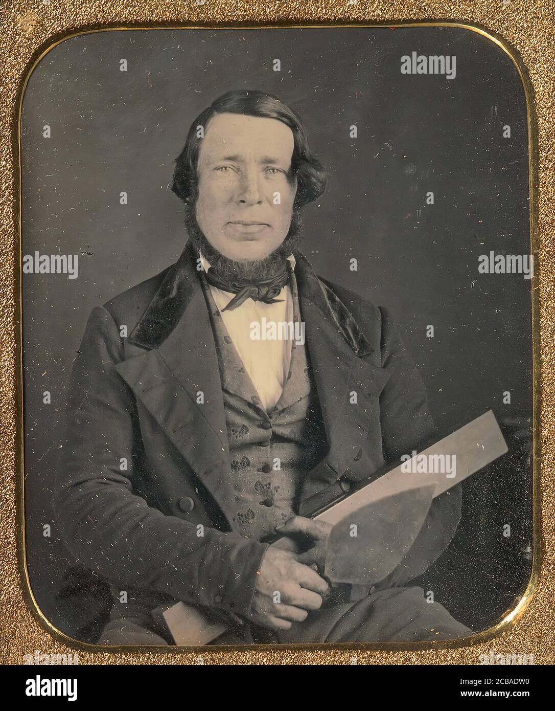 Mason Holding a Trowel, 1850s Stock Photo - Alamy