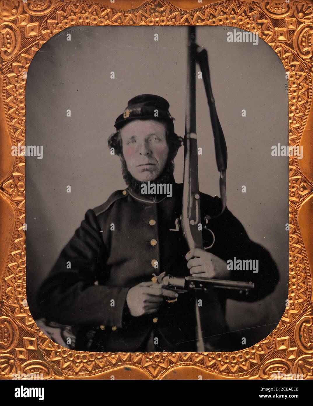 Union Private with Musket and Pistol, 1861-65 Stock Photo - Alamy
