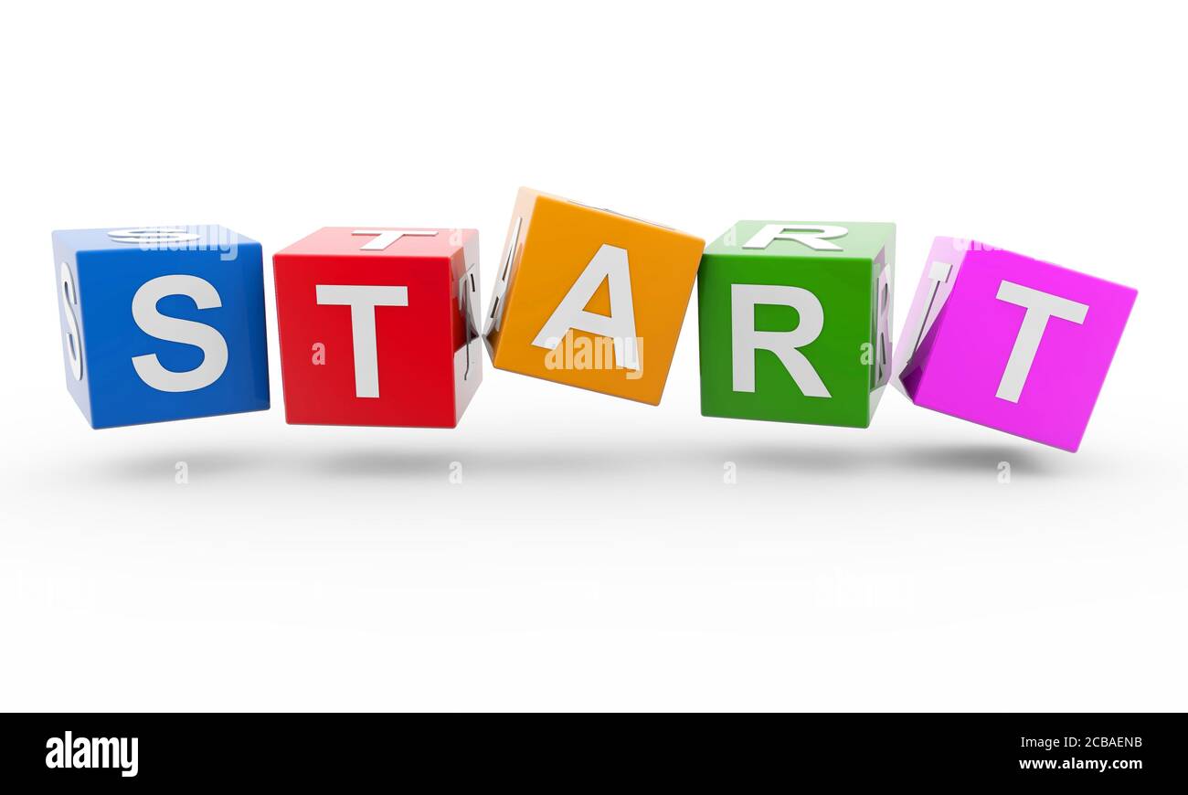 Start blocks illustration hi-res stock photography and images - Alamy