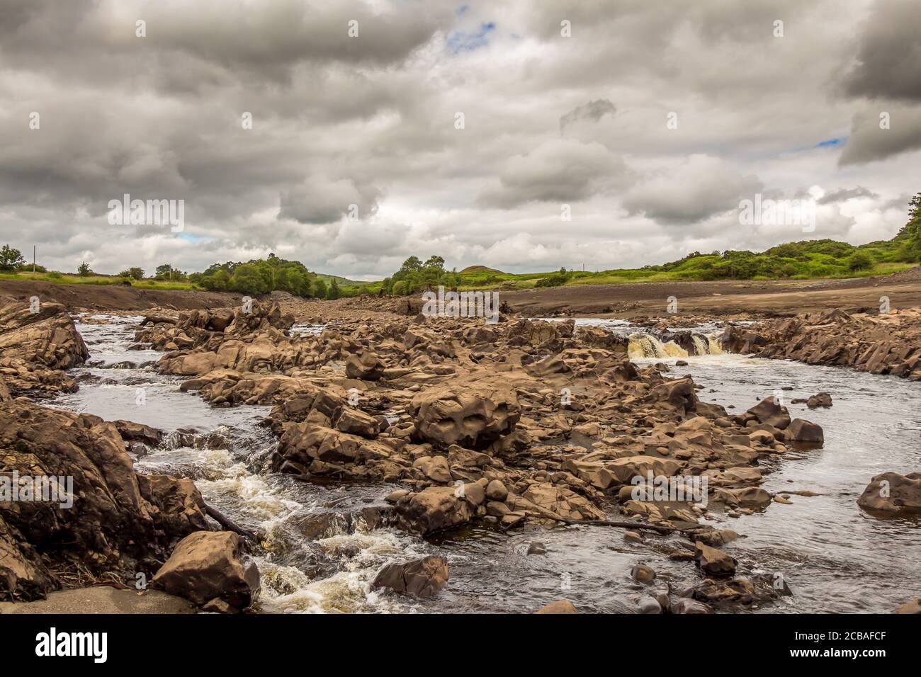 The Water of Ken river flowing through the original channel for the ...