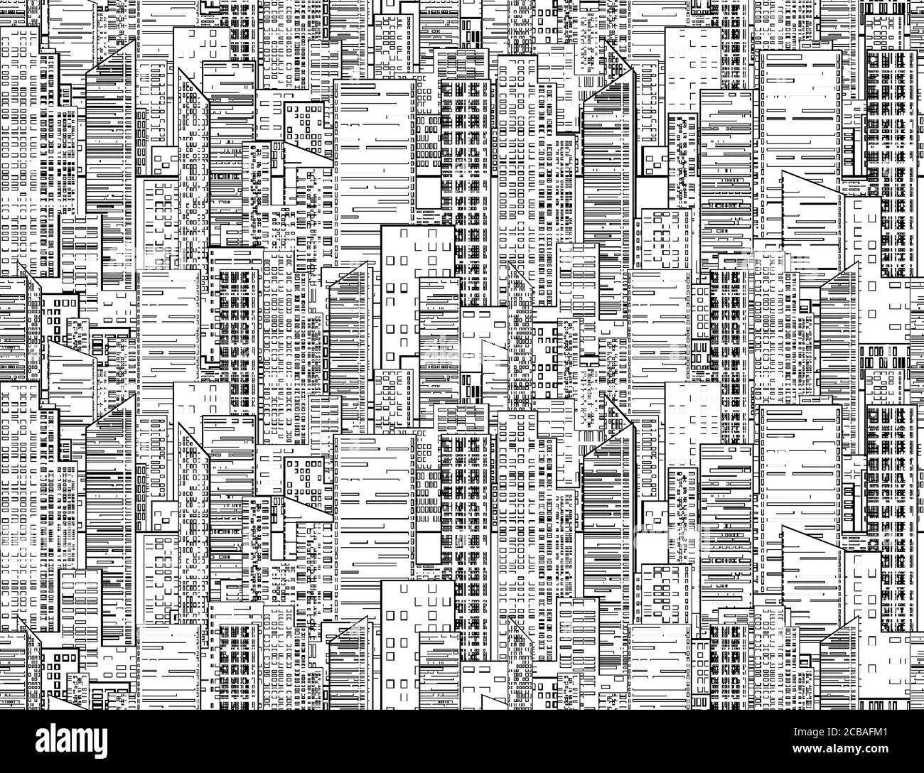 Seamless black and white texture with contours of the city's ...