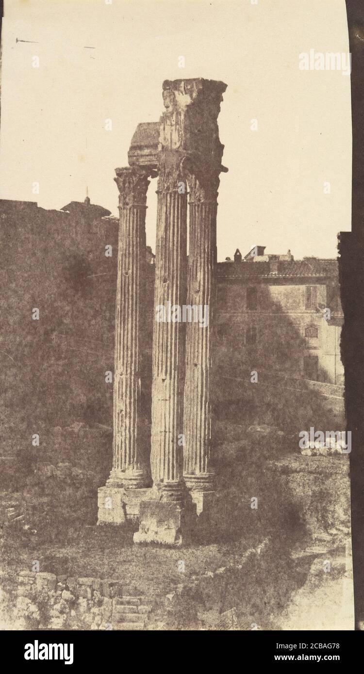 Temple of Jupiter Tonans, Rome, 1850s Stock Photo - Alamy