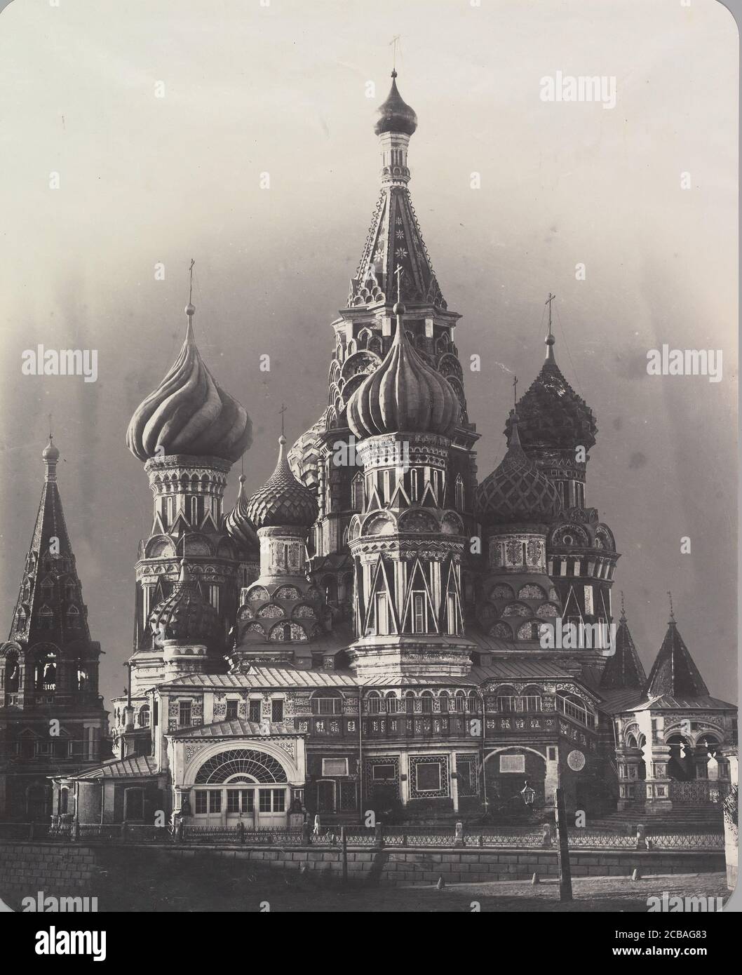 St. Basil's Cathedral, Red Square, Moscow, ca. 1860 Stock Photo - Alamy