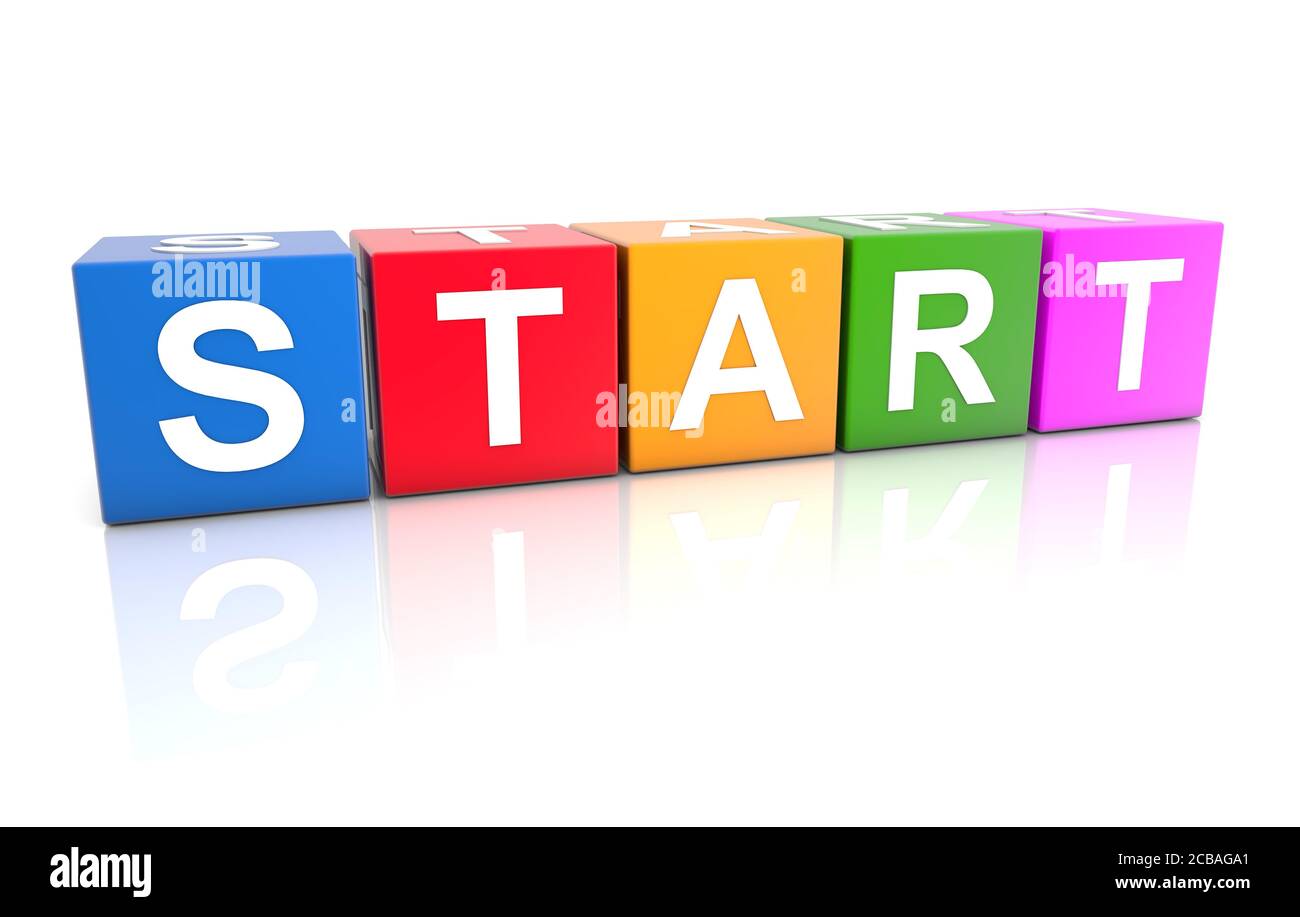Start blocks illustration hi-res stock photography and images - Alamy
