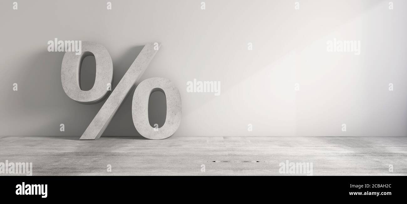 Grey wooden percent symbol with a grey background Stock Photo - Alamy