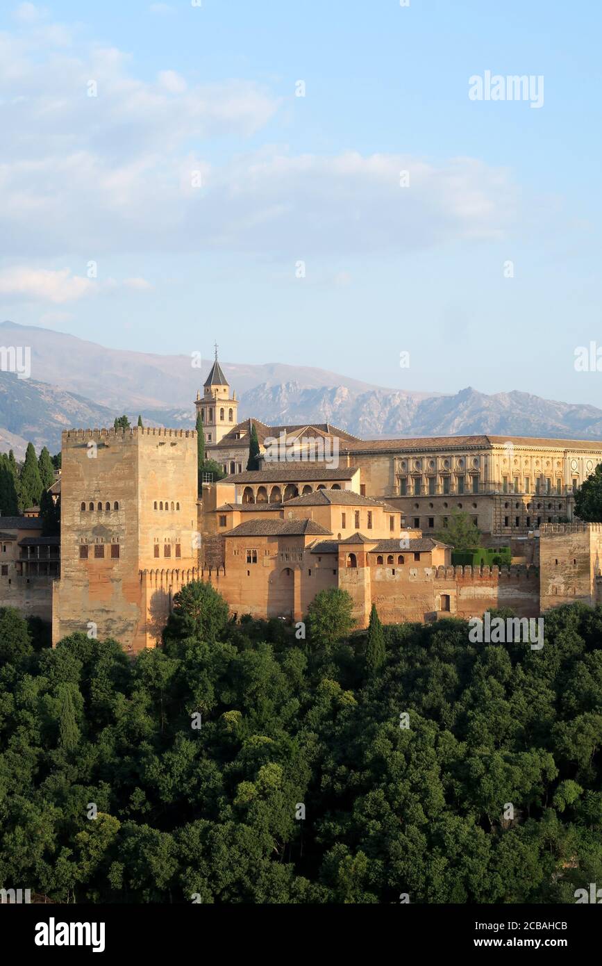 Alhambra fortress palace in Granada, Spain Stock Photo - Alamy