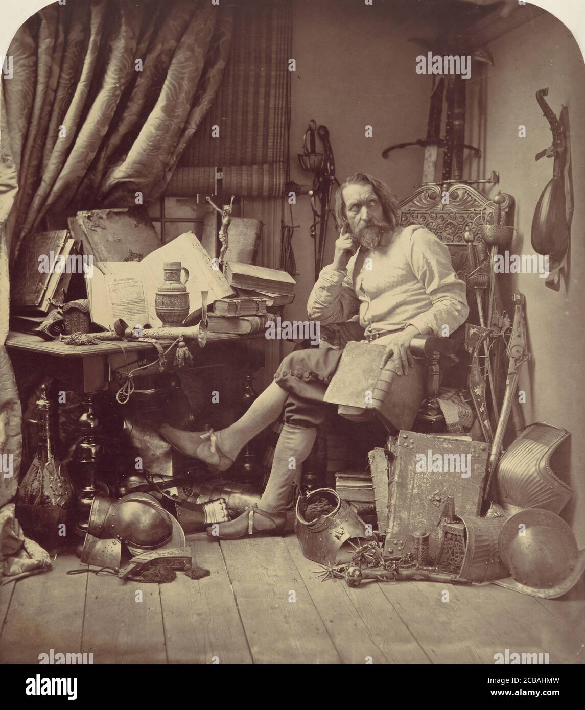 Don Quixote in His Study, 1857 Stock Photo - Alamy