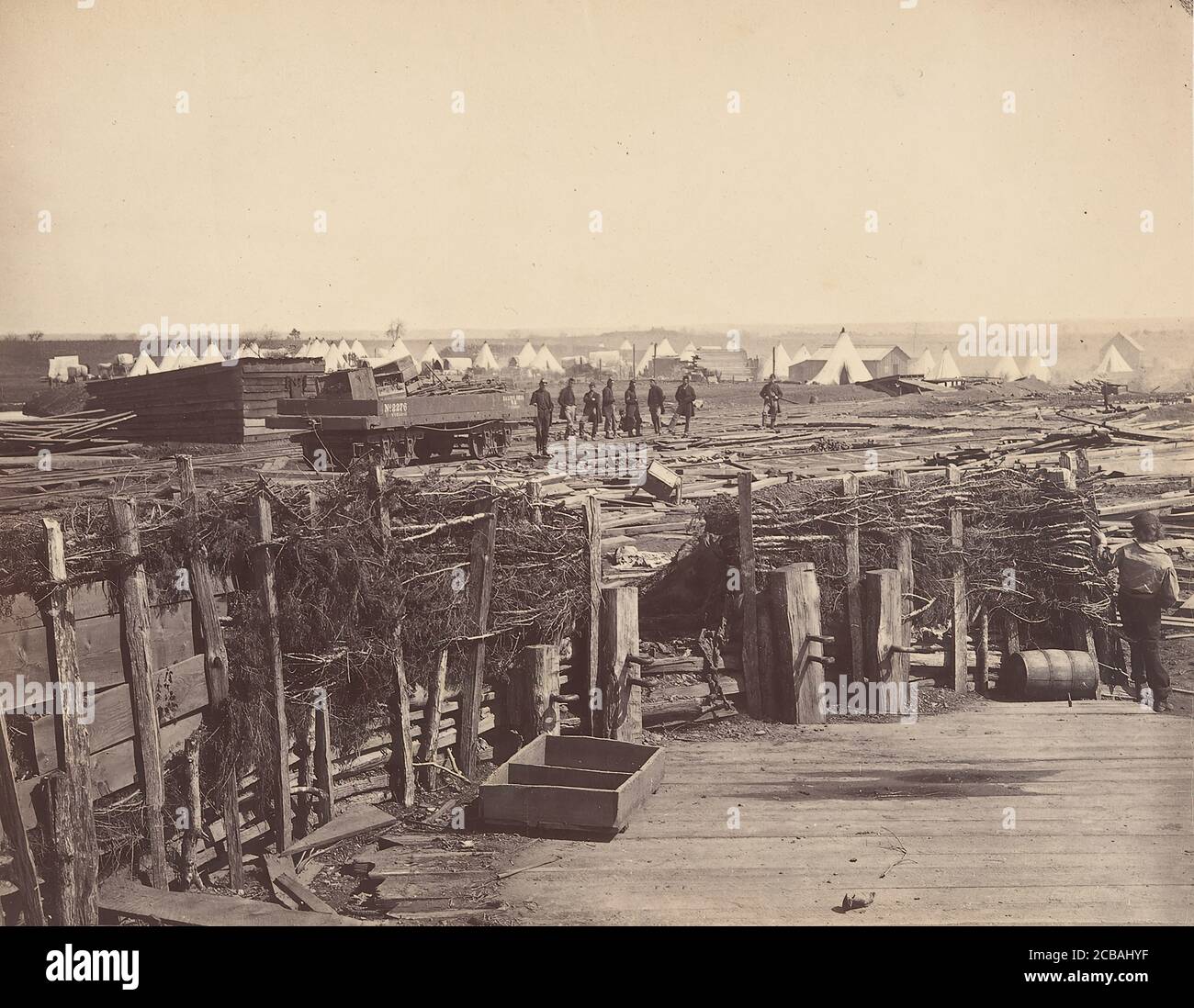 Fortifications, Manassas, Occupied by 13th Mass., 1862 Stock Photo - Alamy