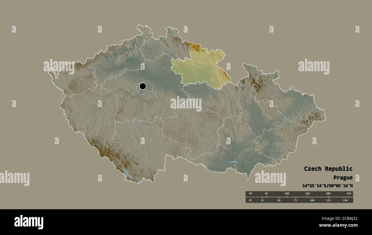 Czech republic relief map hi-res stock photography and images - Alamy