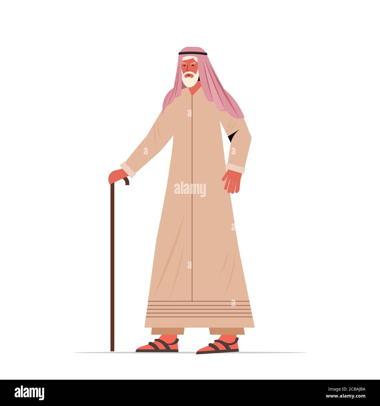 Old Arab Man Cartoon Wise Arab Man Cartoon Vector Character / Camel