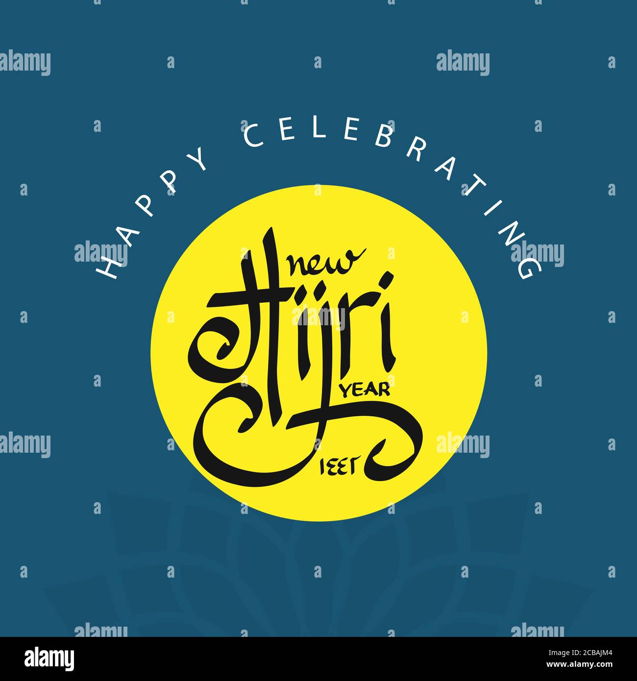 vector illustration happy new Hijri year 1442 . Happy Islamic New Year ...