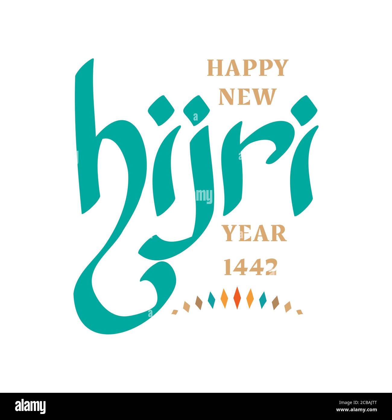 vector illustration happy new Hijri year 1442 . Happy Islamic New Year ...