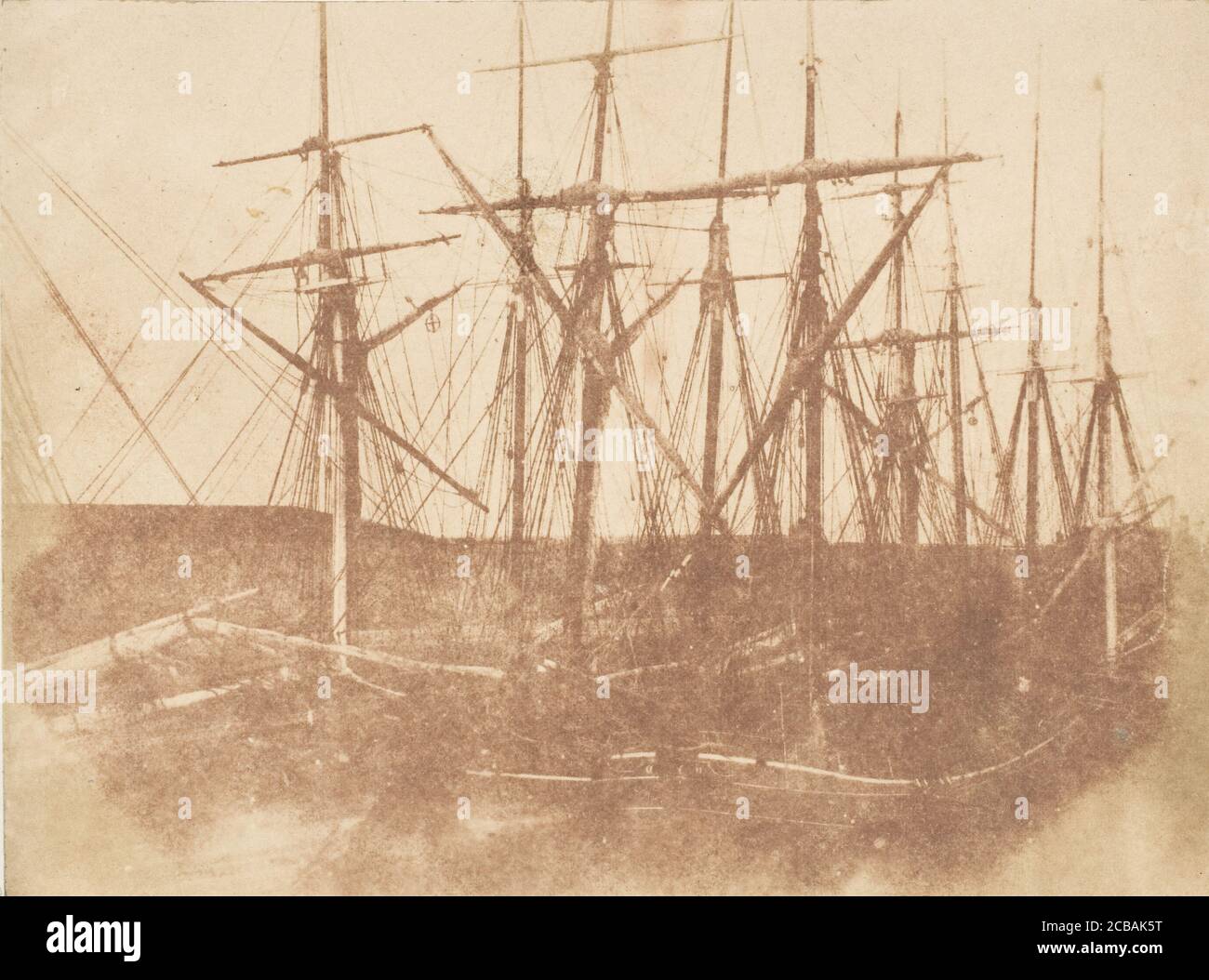 St. Andrews (?). Ships in the Harbor, 1843-47 Stock Photo - Alamy