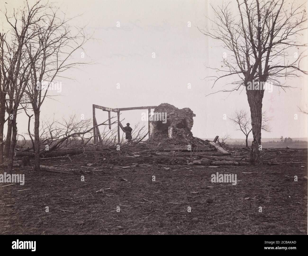 Ruins of Mrs. Henry's House, Battlefield of Bull Run, March 1862 Stock ...