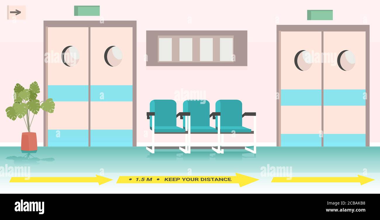 Hospital corridor with signs Stock Vector Images - Alamy