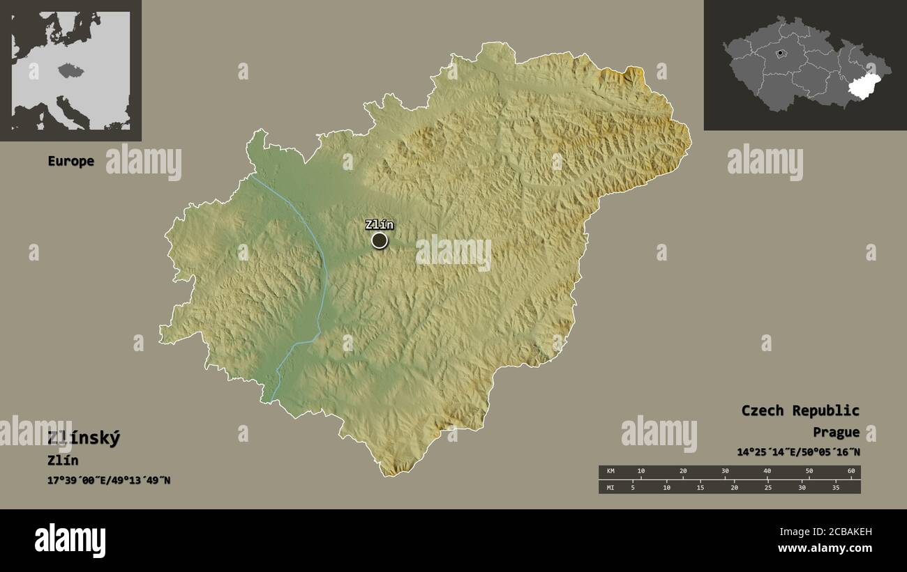 Czech republic relief map hi-res stock photography and images - Alamy
