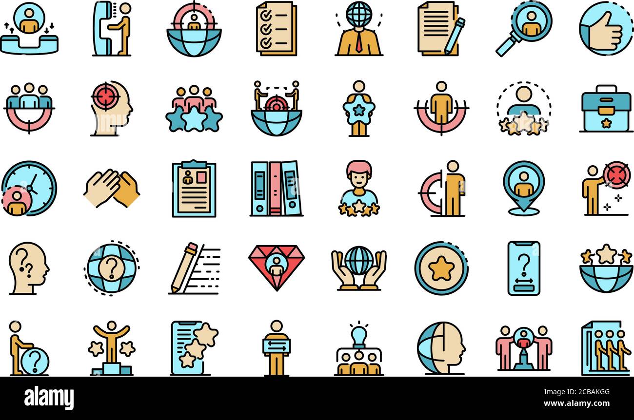 Headhunter icons set vector flat Stock Vector Image & Art - Alamy