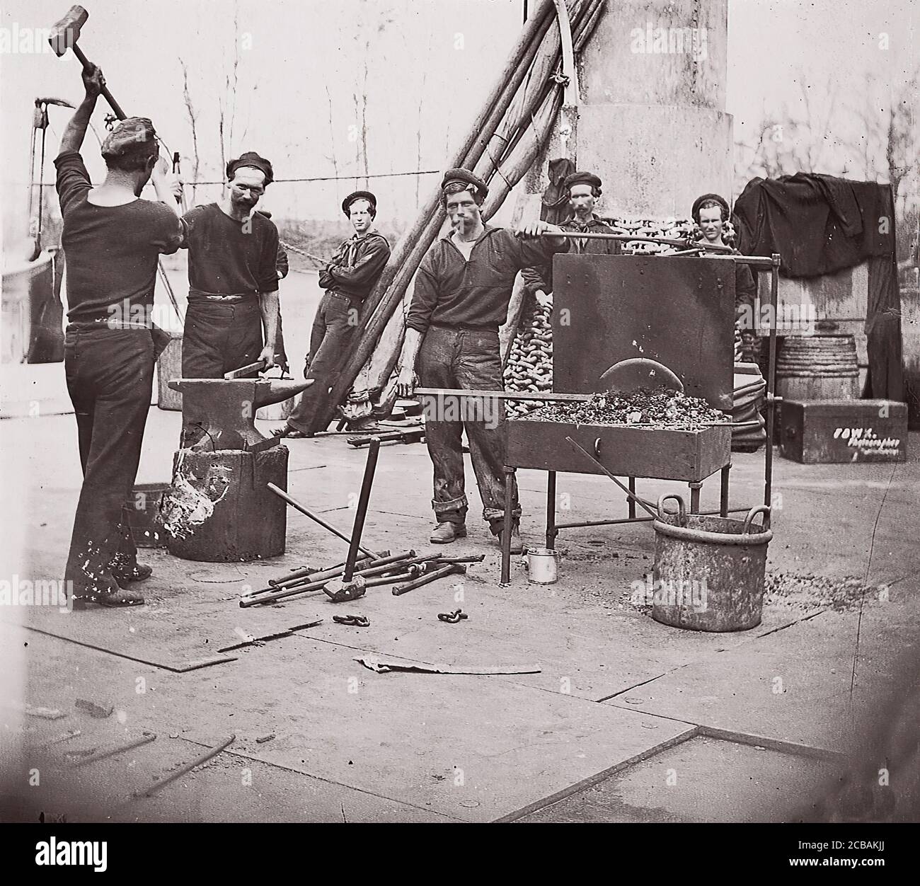 Officers of U.S.S. Hunchback, 1861-65. Formerly attributed to Mathew B ...