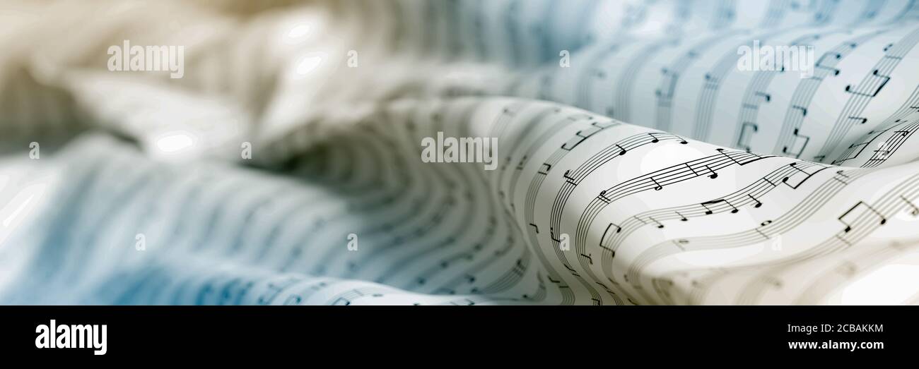 Abstract musical notes background; art concepts, original 3d rendering ...