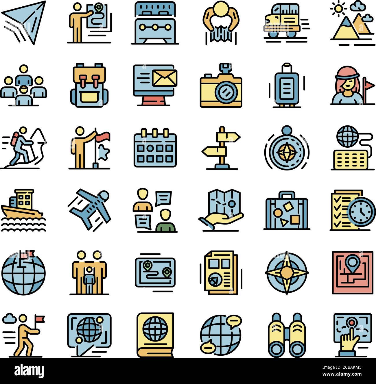 Guide icons set vector flat Stock Vector Image & Art - Alamy