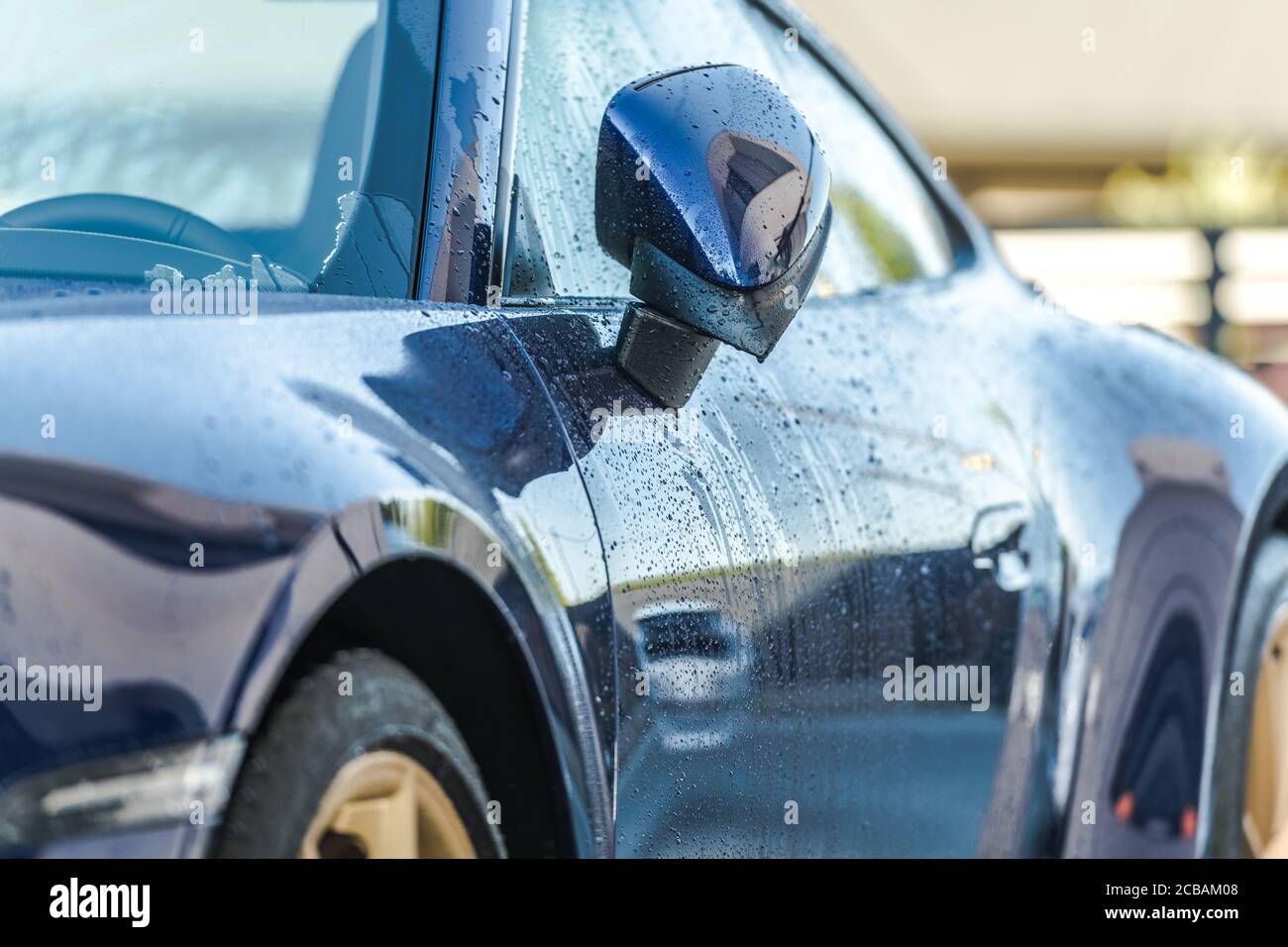 Car Wash Theme. Automotive Industry. Clean, Blue and Modern Luxury Car ...