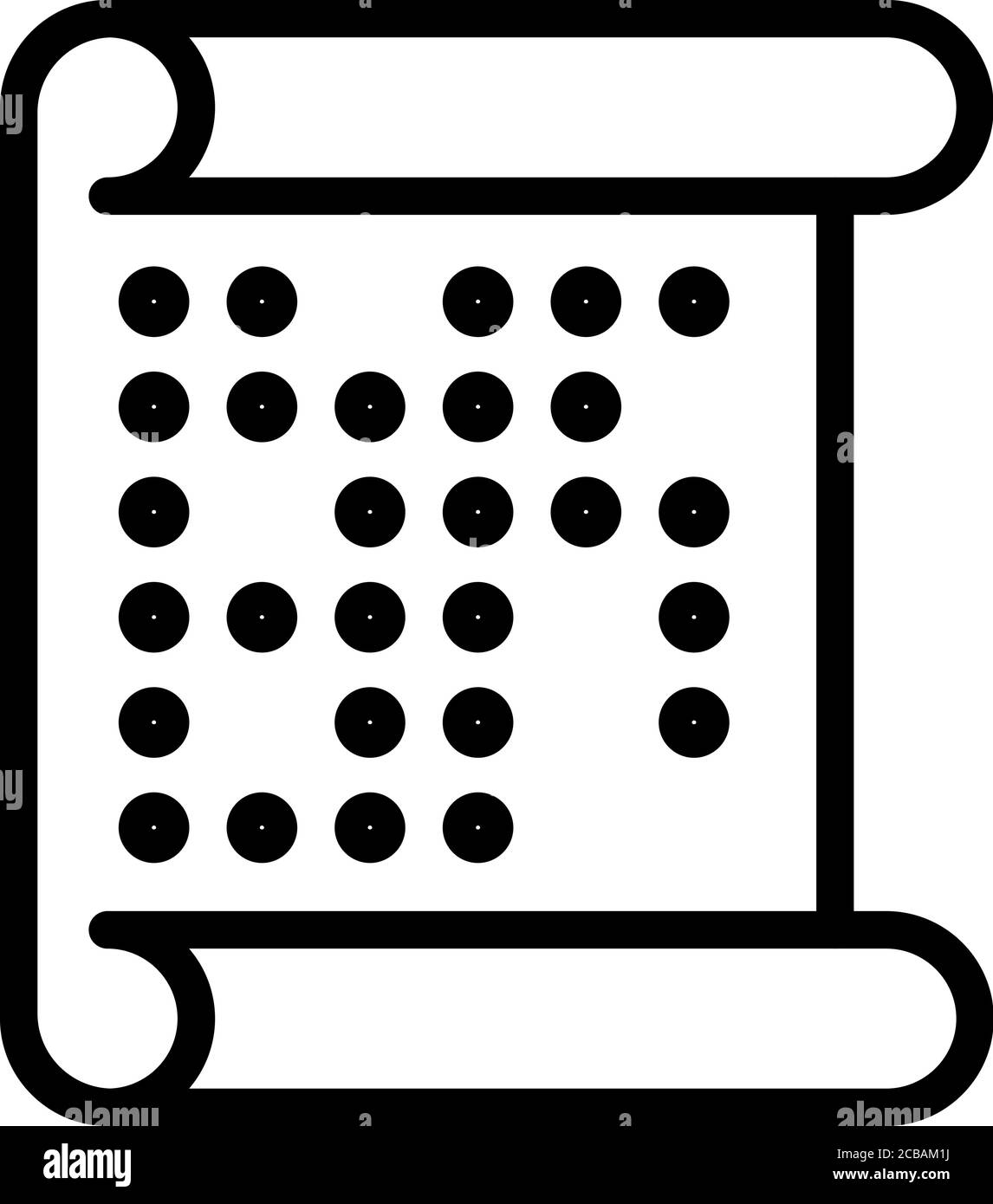 Braille paper text icon, outline style Stock Vector Image & Art - Alamy