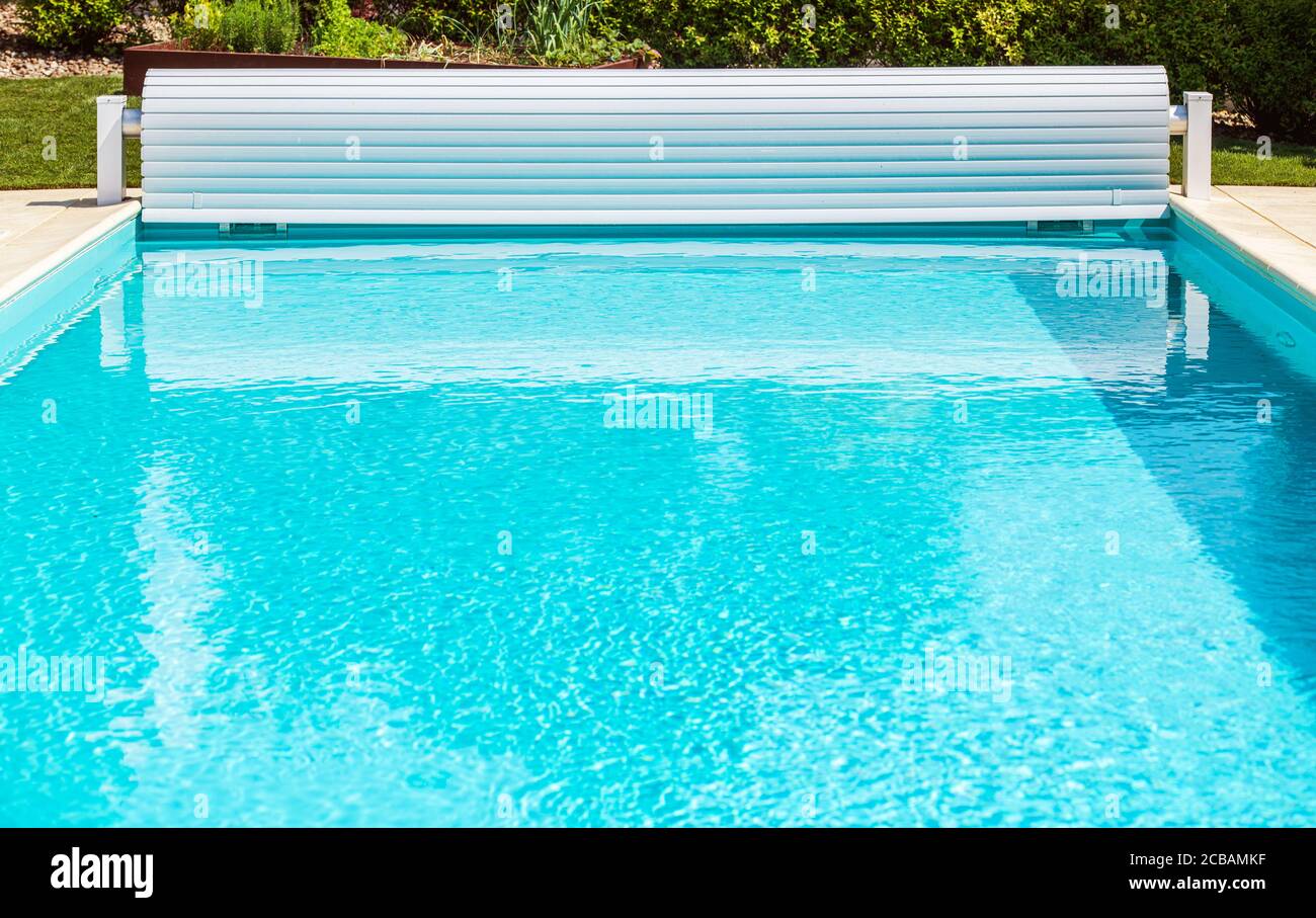 Brand New White Solar Pool Cover Roller Shutter With Crank. Open ...