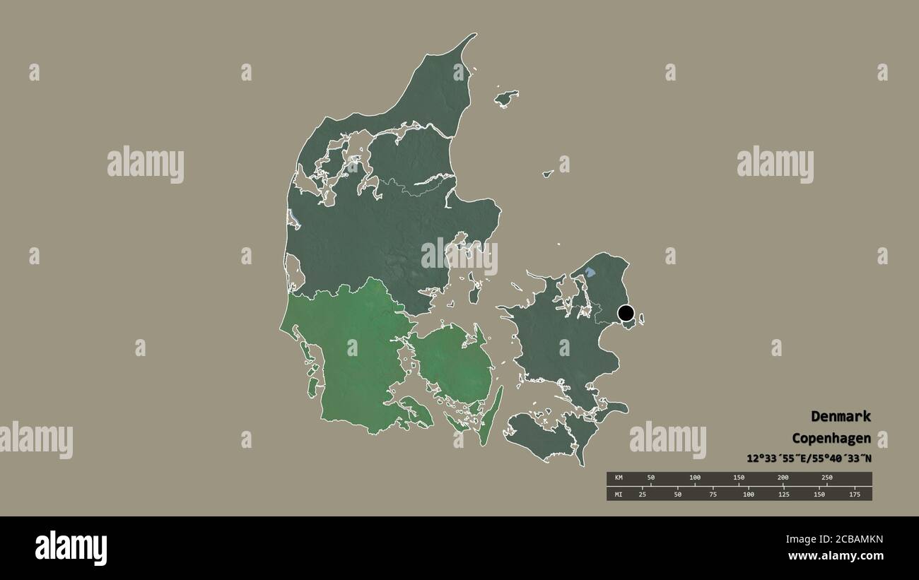 Denmark relief map hi-res stock photography and images - Alamy