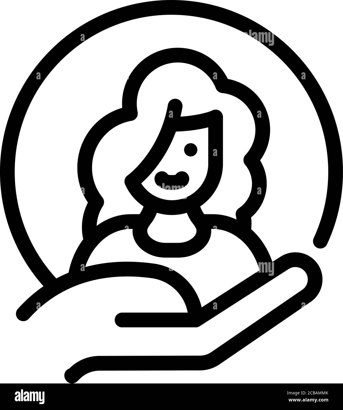 Woman empowerment avatar icon, outline style Stock Vector Image & Art ...