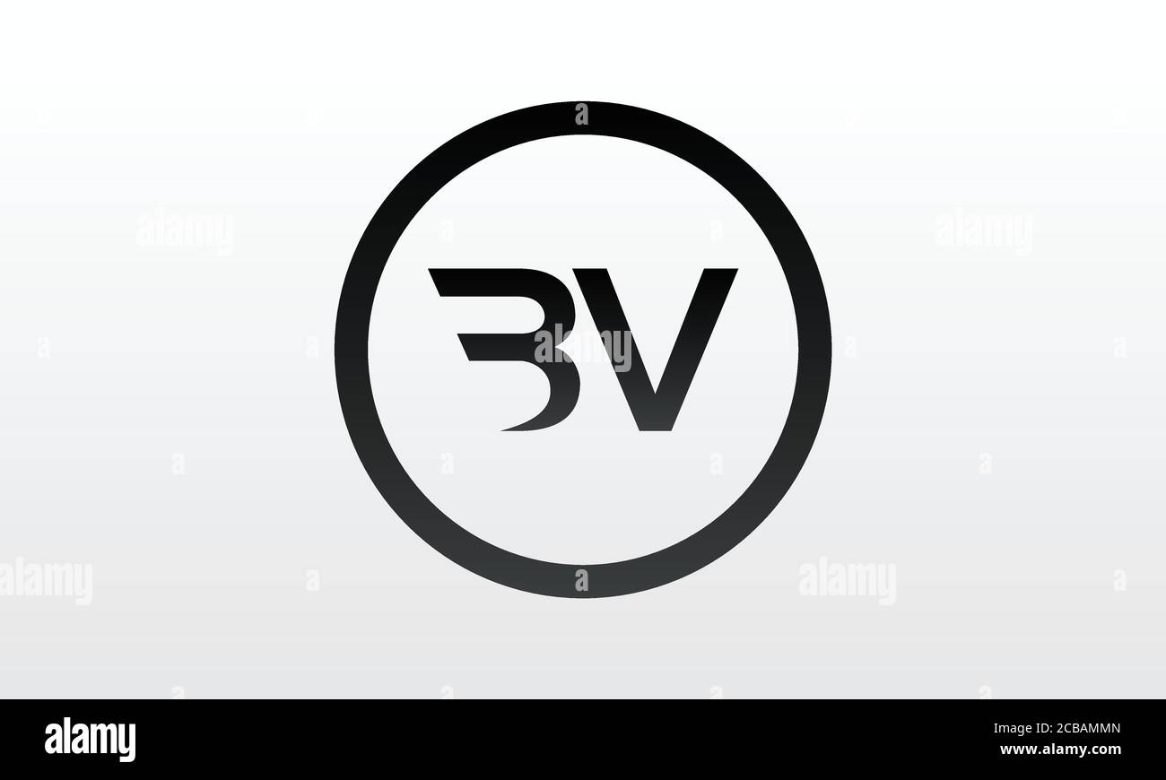 Initial BV Letter Logo With Creative Modern Business Typography Vector ...