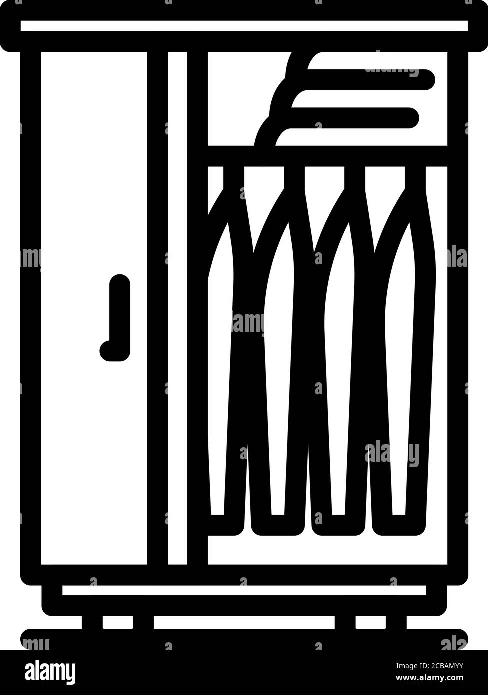 Apartment wardrobe icon, outline style Stock Vector Image & Art - Alamy