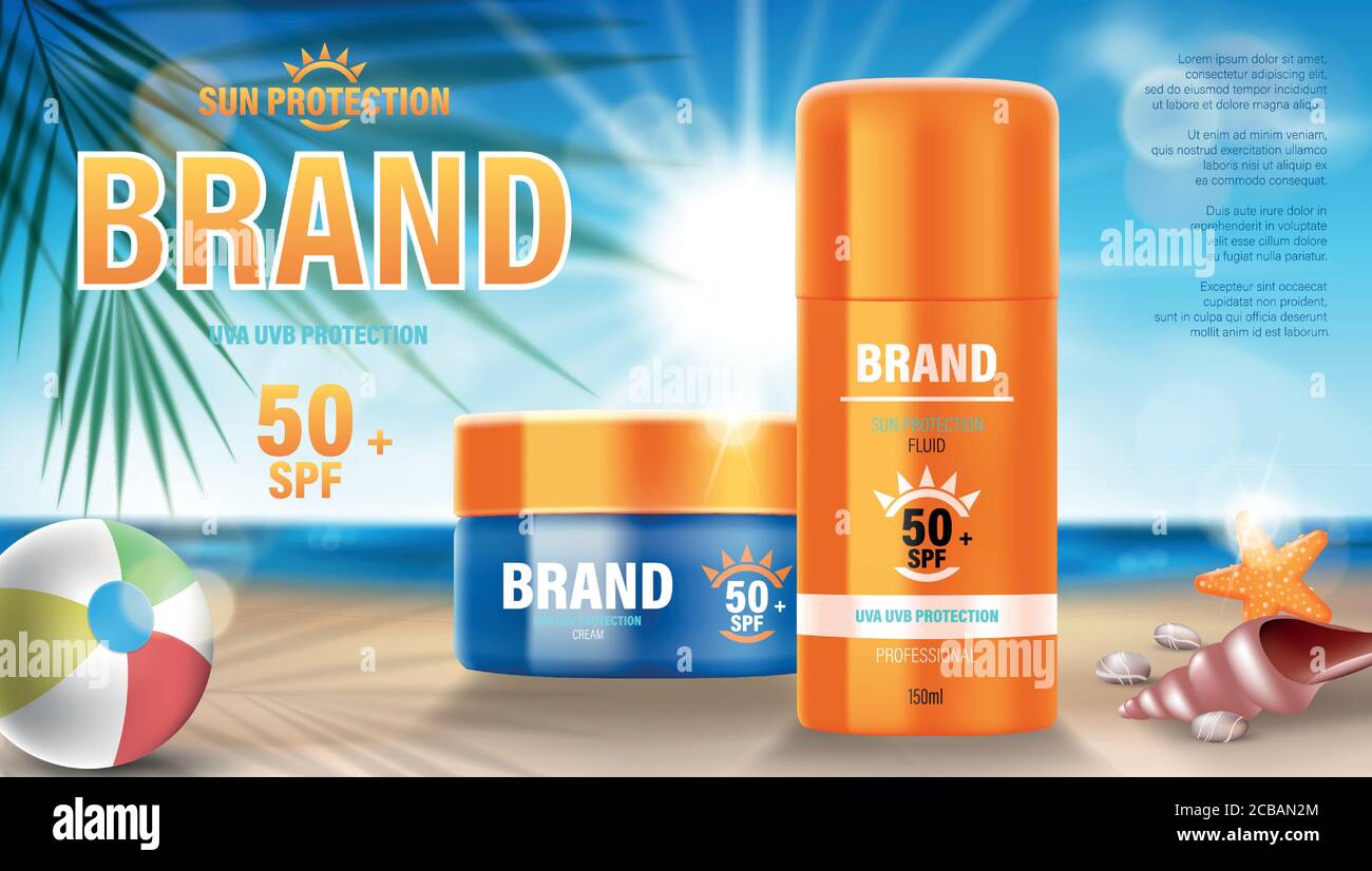 Sunscreen spray Stock Vector Images - Alamy