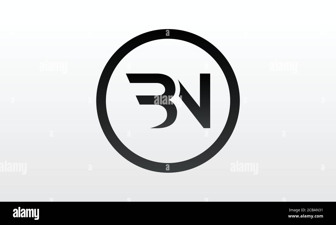 Initial BN Letter Logo With Creative Modern Business Typography Vector ...