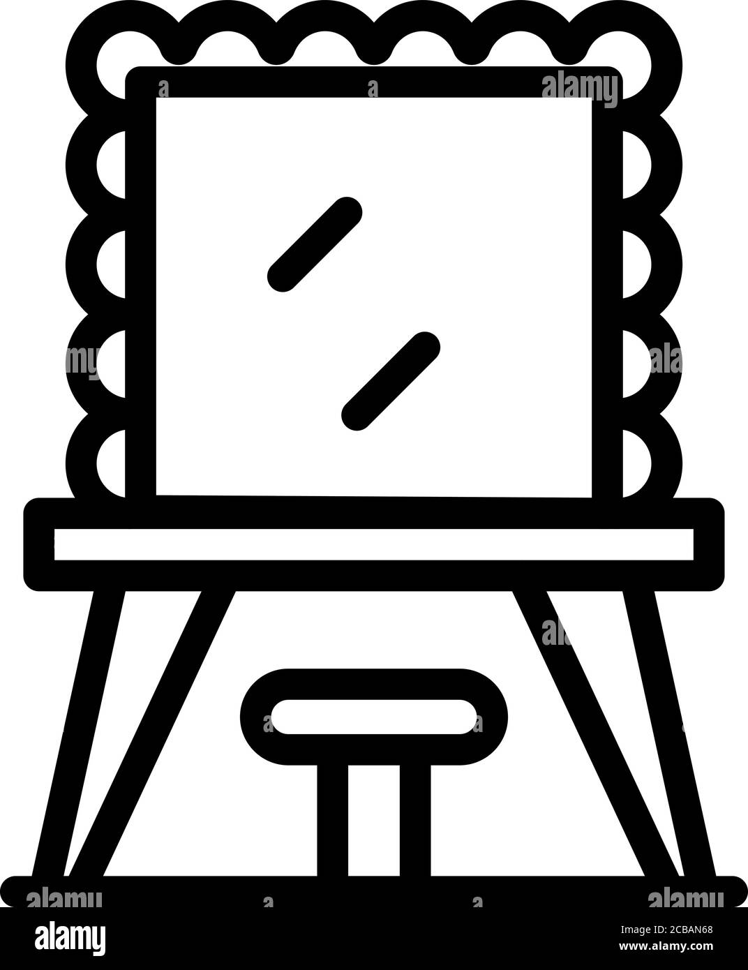 Mirror actor dressing room icon, outline style Stock Vector Image & Art ...