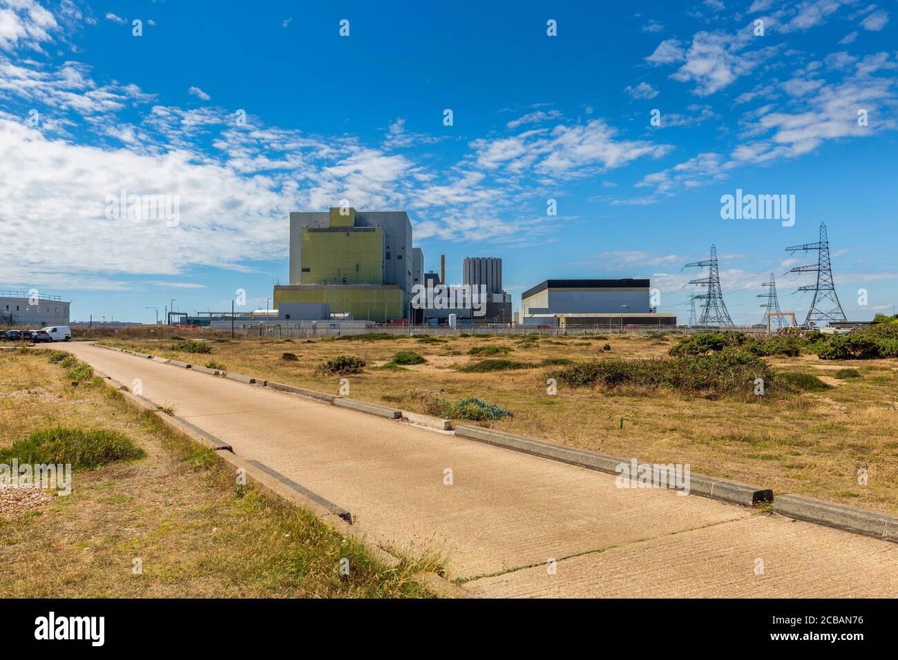 An east view of Dungeness Nuclear Power Station at Dungeness Point in ...